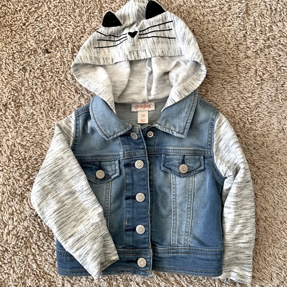 Cat & Jack | Jackets & Coats | Cat Jack Girls Hooded Denim Jacket ...